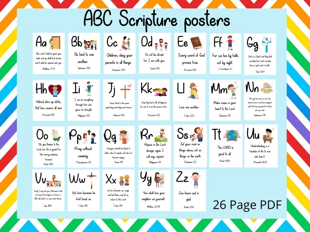 Abc Bible Verses For Little Ones - Bible Wisdom Hub