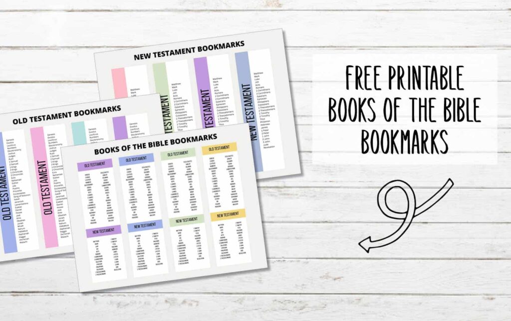 Books Of The Bible Bookmark Free Printable - Bible Wisdom Hub