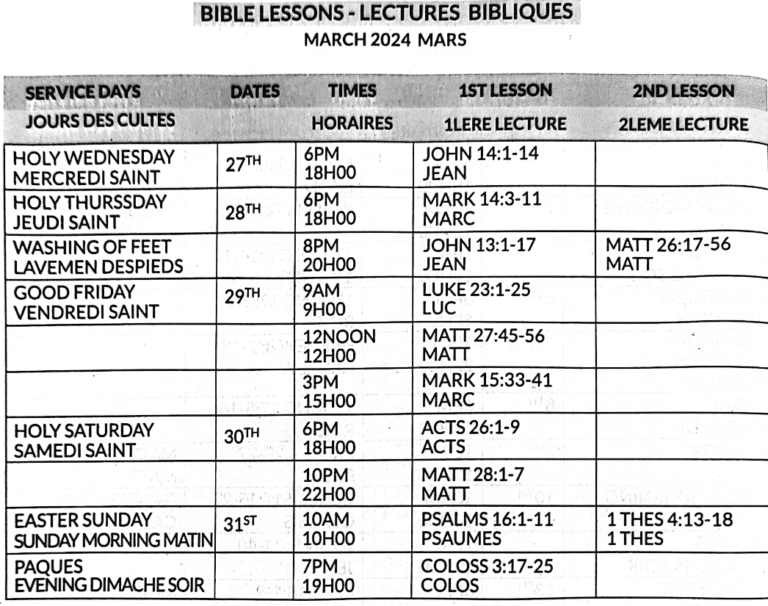 Celestial Church Of Christ Bible Lesson 2024 - Bible Wisdom Hub