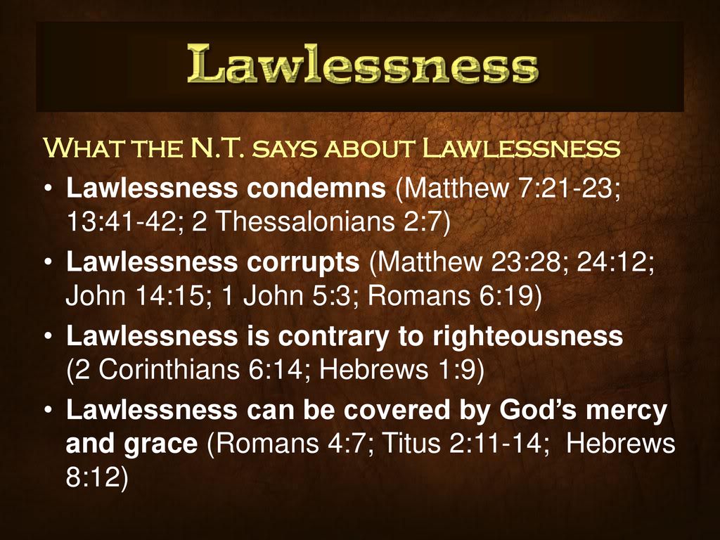 Definition Of Lawlessness In The Bible - Bible Wisdom Hub