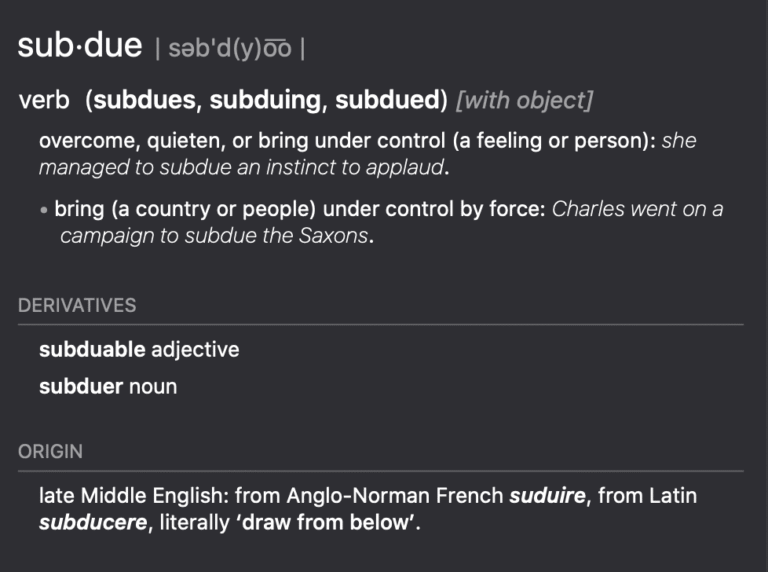 Definition Of Subdue In The Bible - Bible Wisdom Hub