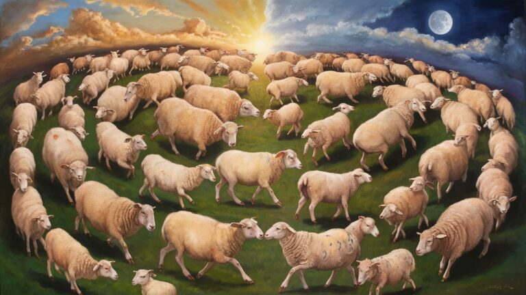 Flock Of Sheep Walking In Circle Bible - Bible Wisdom Hub